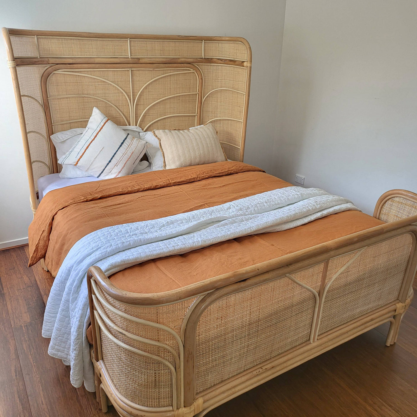 Inverted Coastal Rattan Bed - Beach and Wood