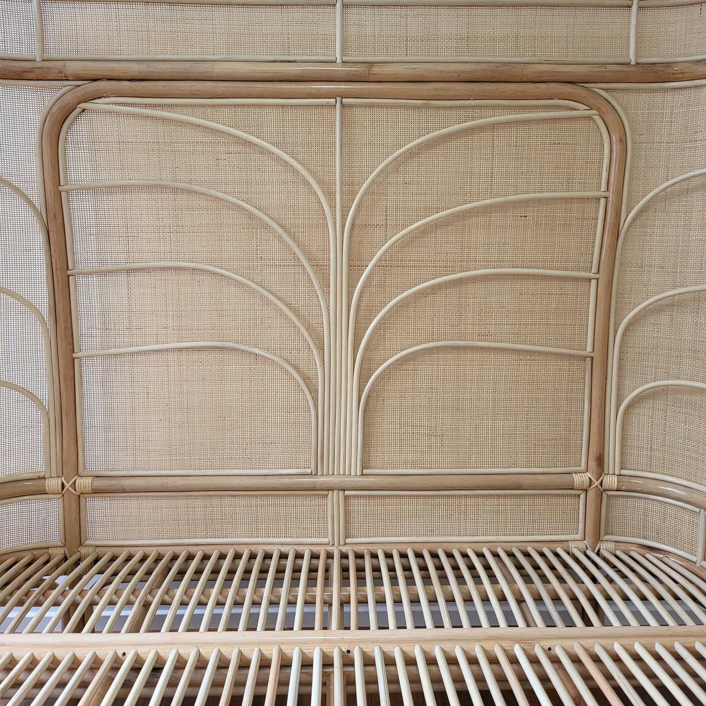 Inverted Coastal Rattan Bed - Beach and Wood
