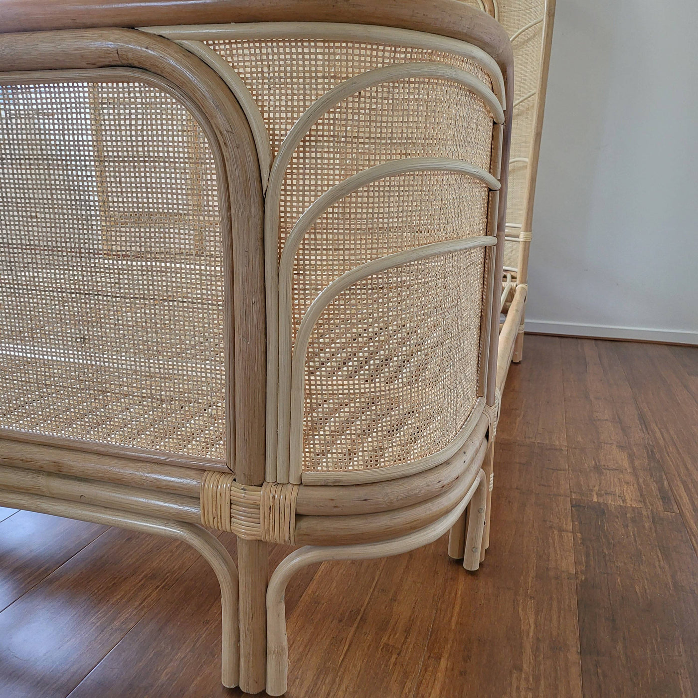 Inverted Coastal Rattan Bed - Beach and Wood