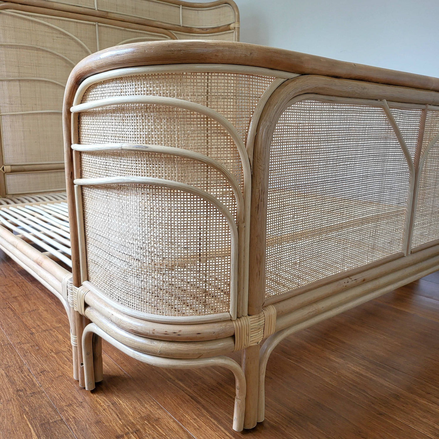 Inverted Coastal Rattan Bed - Beach and Wood